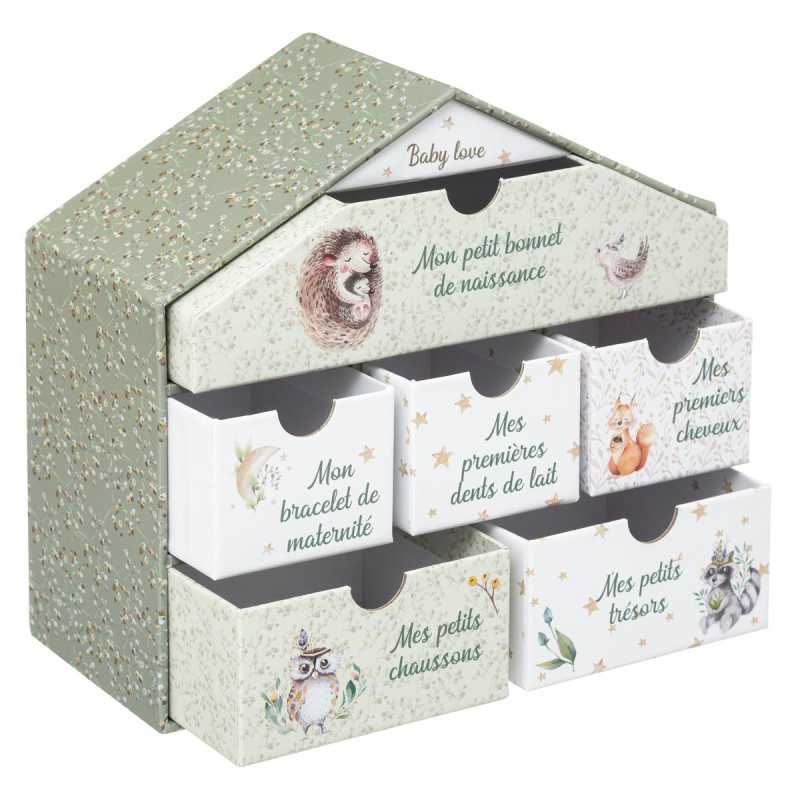Coffret de naissance "Maison" - Vert